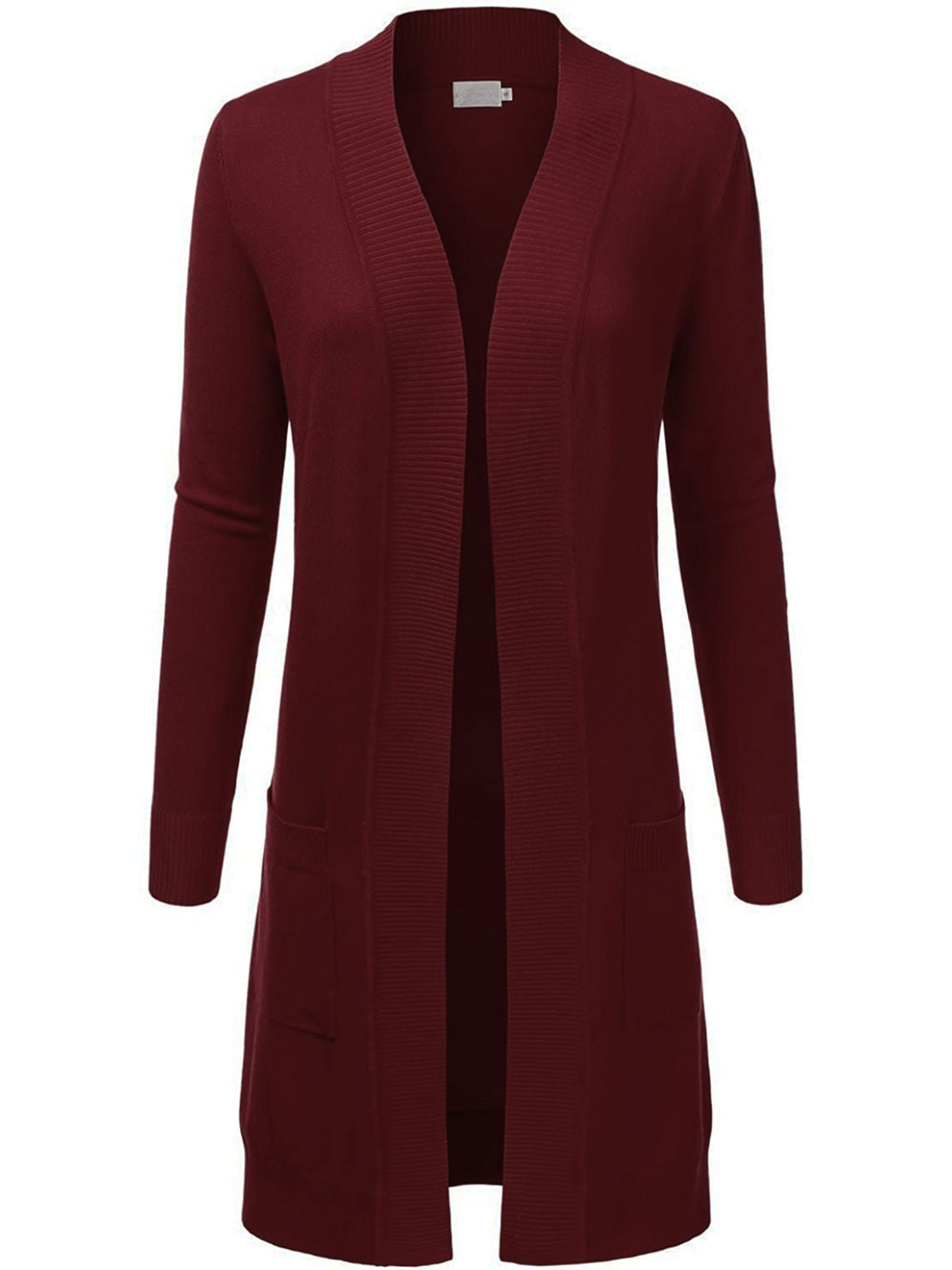 FashionMille Women's Long Line Open Front Knit Sweater Cardigan with ...