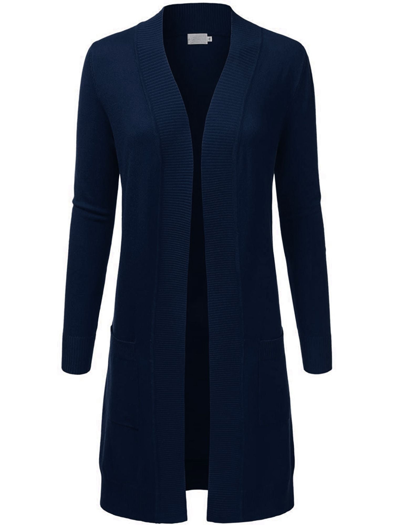 FashionMille Women's Long Line Open Front Knit Sweater Cardigan with ...