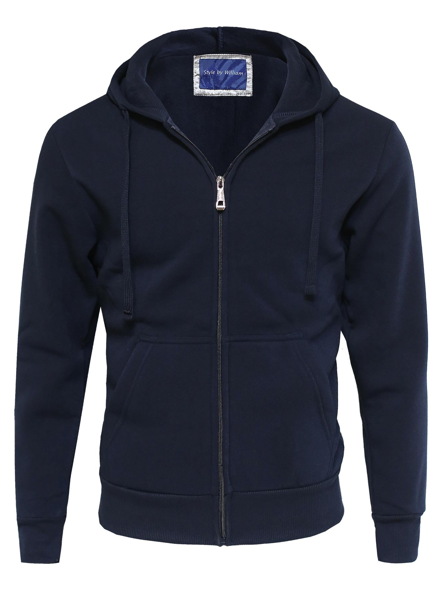 FashionOutfit Men's Basic Sweatshirt Hooded Zipup Jackets - Walmart.com