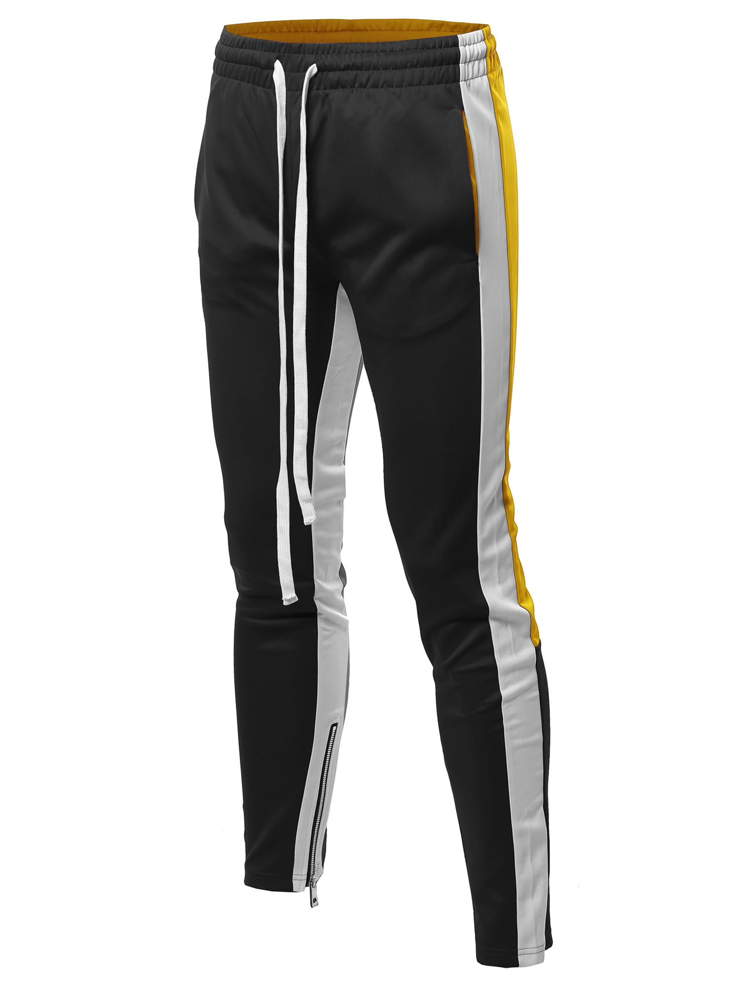 FashionOutfit Men's Casual Side Panel Color Block Long Length ...