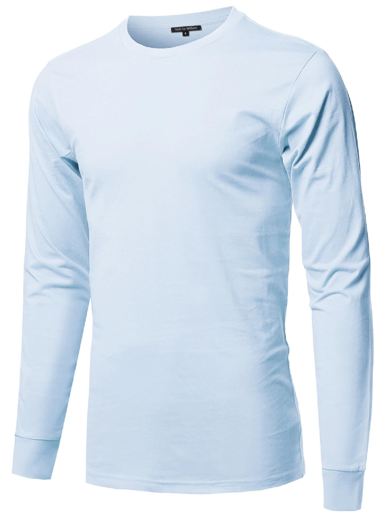 FashionOutfit Men's Causal Solid Basic 100% Ring Spun Cotton Long ...