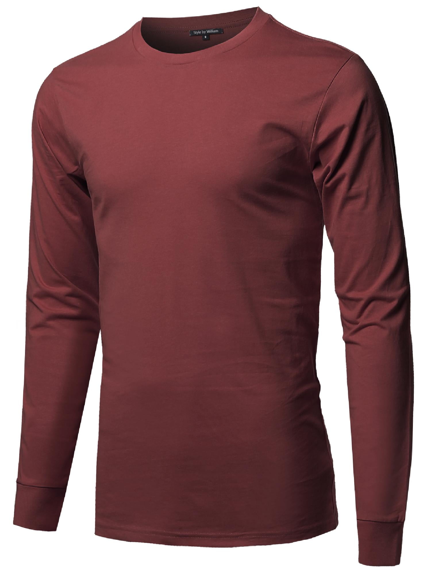 FashionOutfit Men's Causal Solid Basic 100% Ring Spun Cotton Long ...