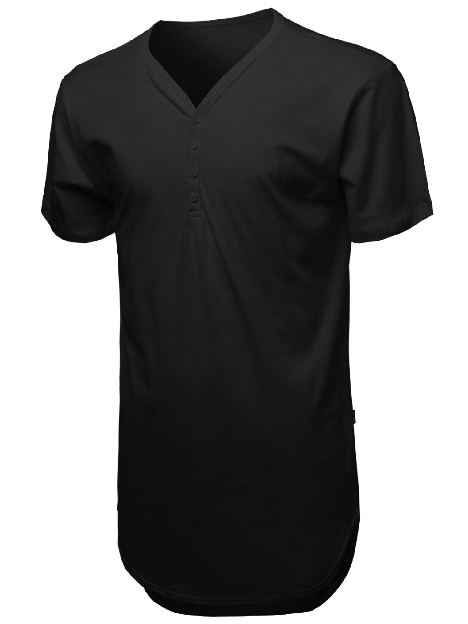 FashionOutfit Men's Longline with asymmetrical hemline t-shirt ...