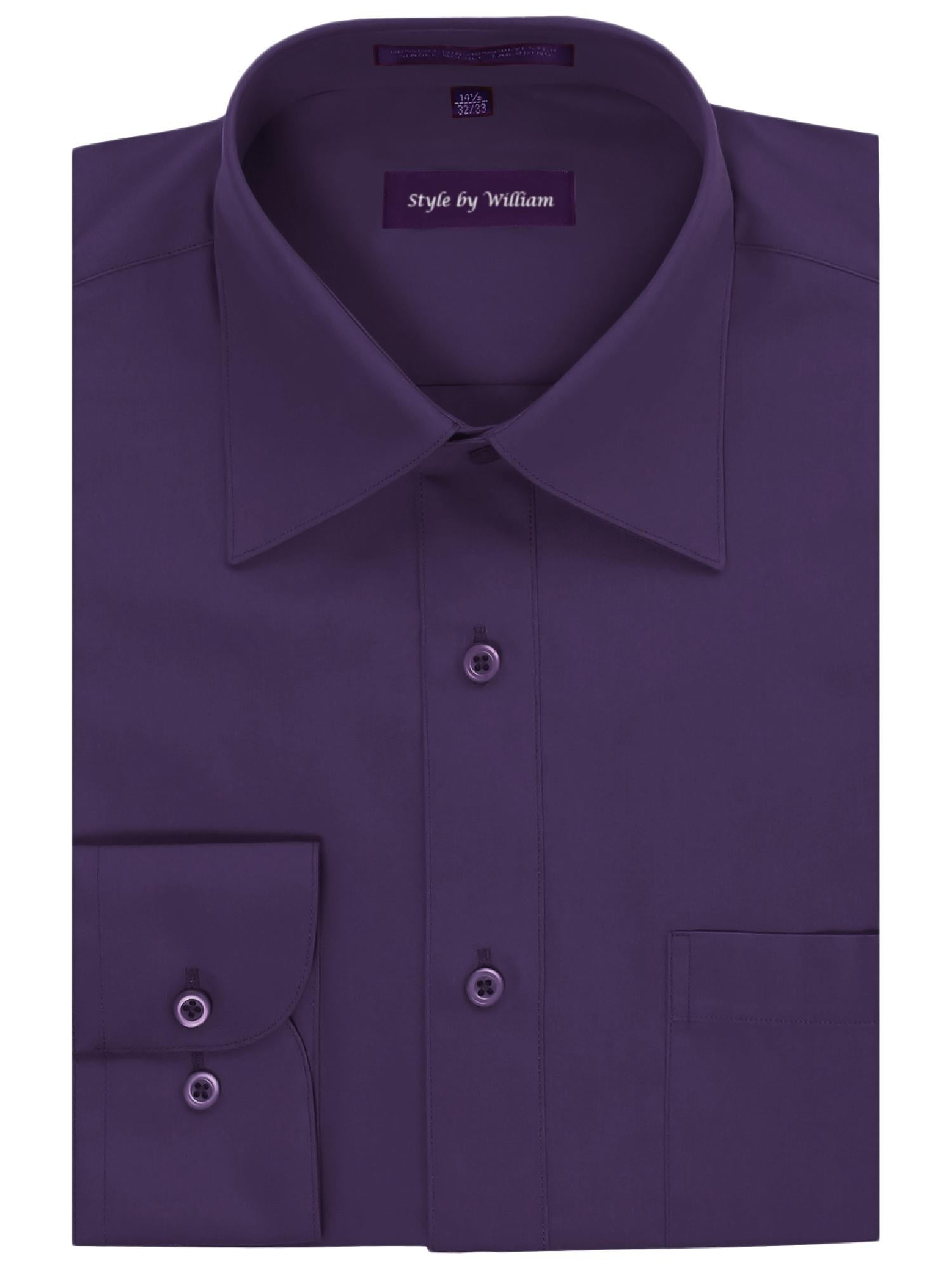 FashionOutfit Men's Regular Fit Dress Shirt - Walmart.com