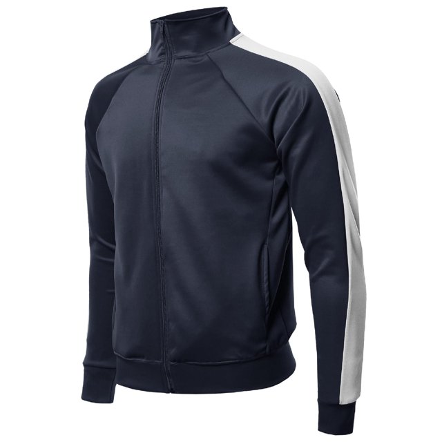 FashionOutfit Men's Shoulder Panel Zip-Up Track Jacket - Walmart.com