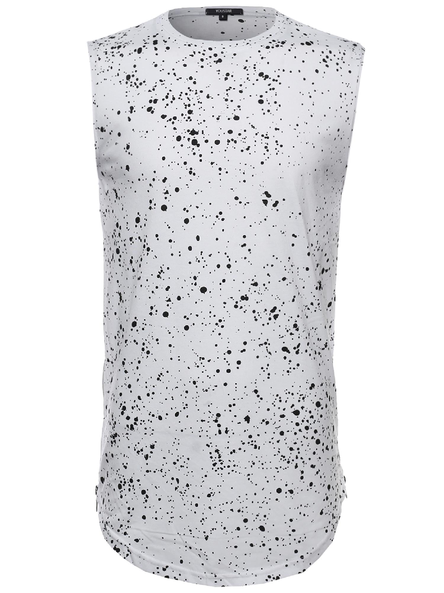 FashionOutfit Men's Splatter Cut Off Sleeves Tank Top - Walmart.com
