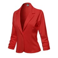 Aulin Collection Women's Casual Work Solid Color Knit Blazer - Walmart.com