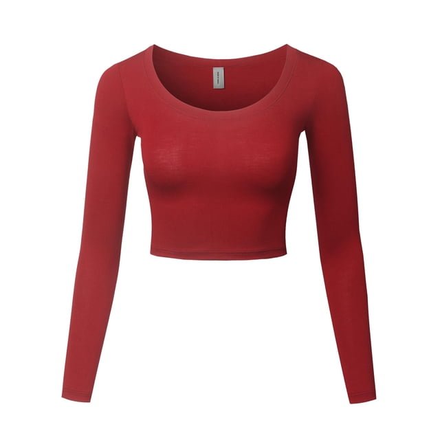FashionOutfit Women's Made in USA Basic Casual Solid Stretchable Scoop ...