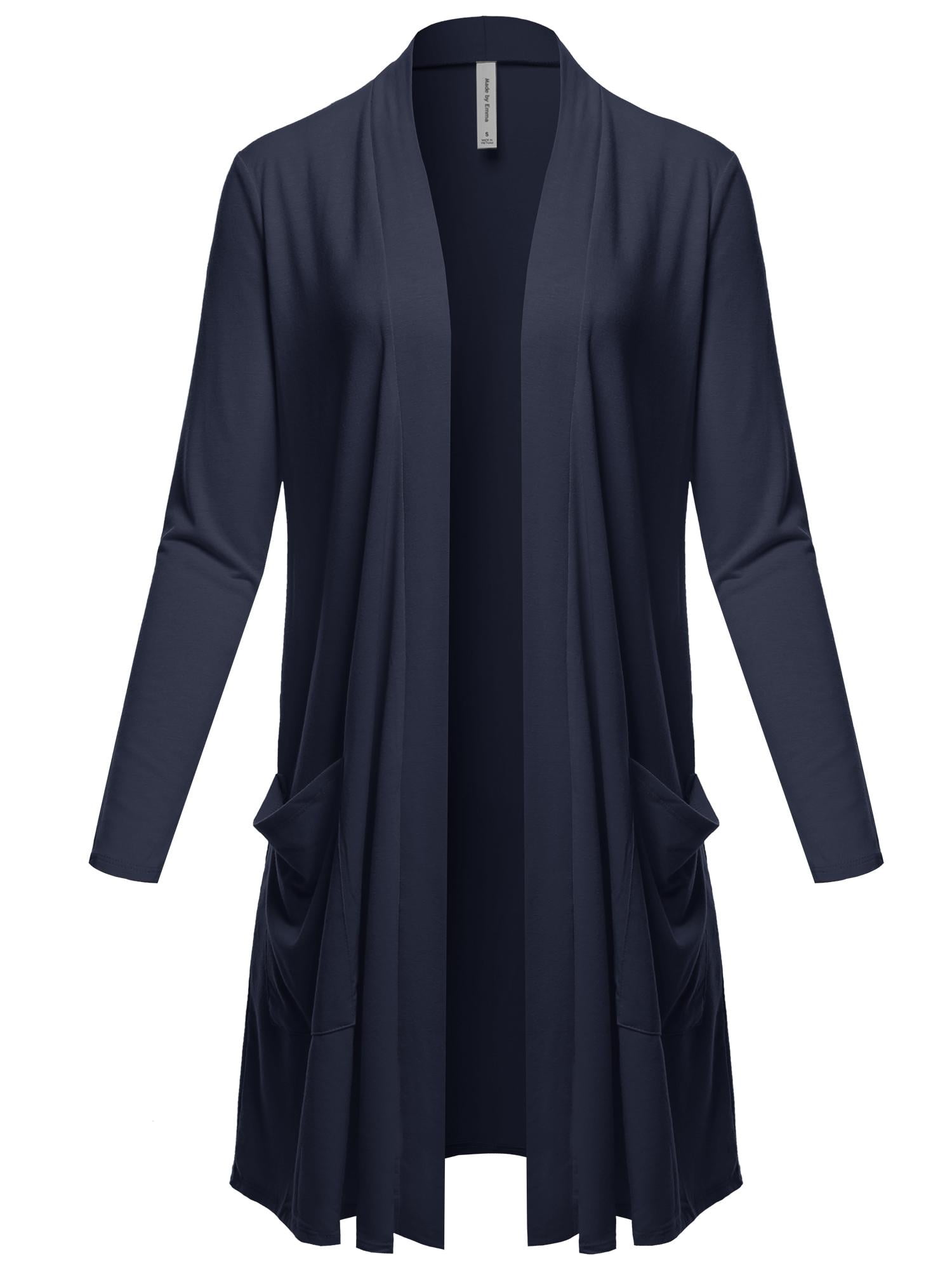 FashionOutfit Women's Premium Long Sleeve Regular Fit Open Front Pocket ...