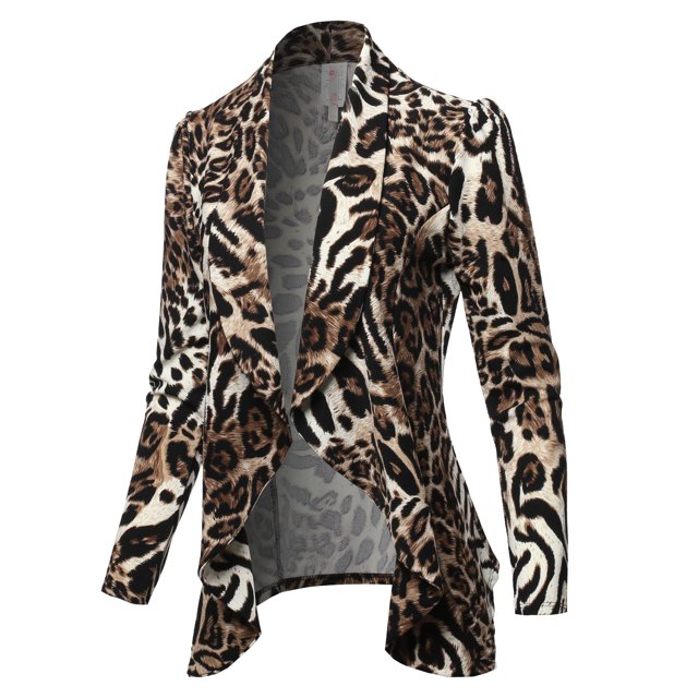 FashionOutfit Women's Solid Formal Office Style Open Front Long Sleeves ...