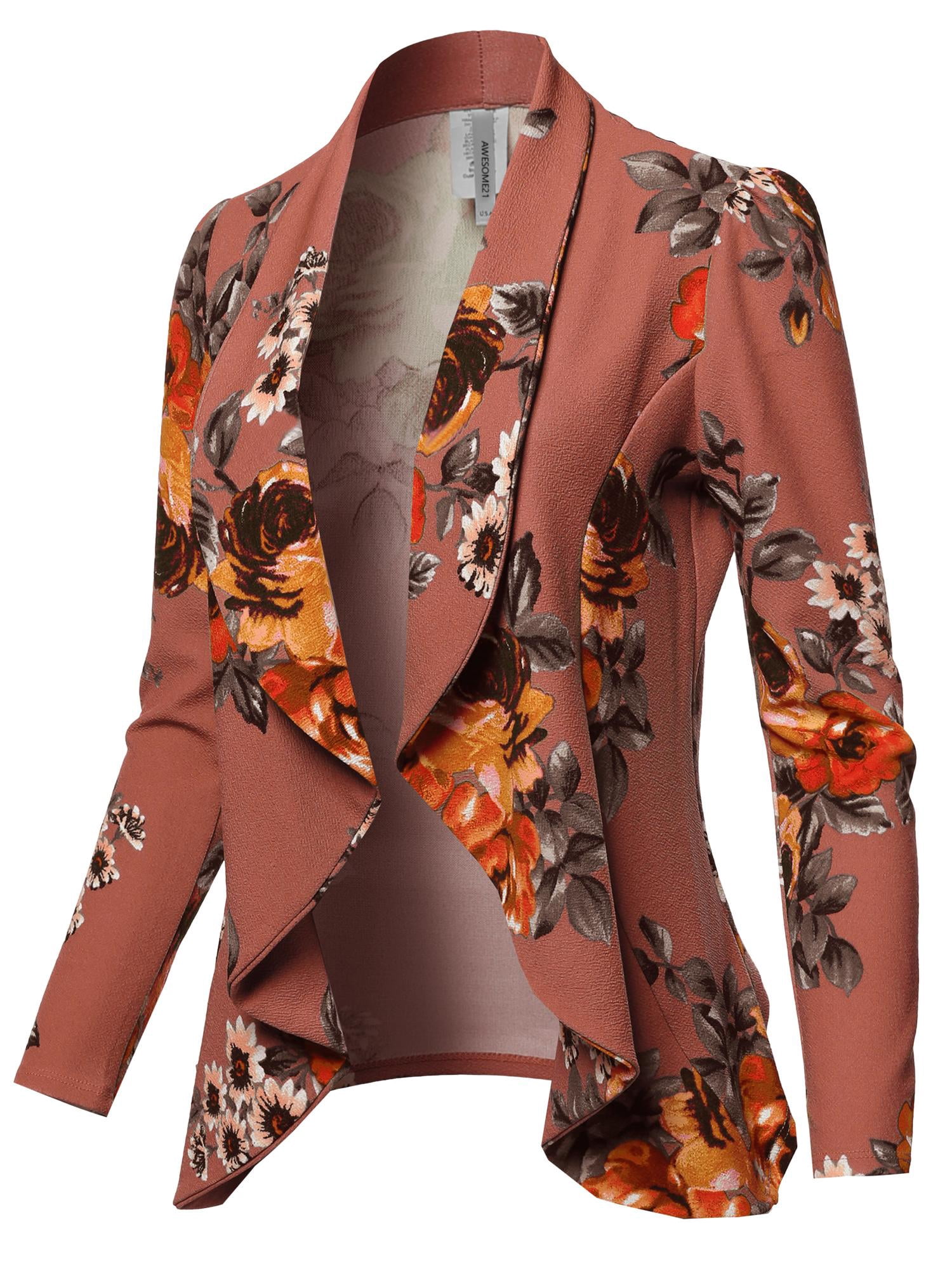 FashionOutfit Women's Solid Formal Office Style Open Front Long Sleeves ...