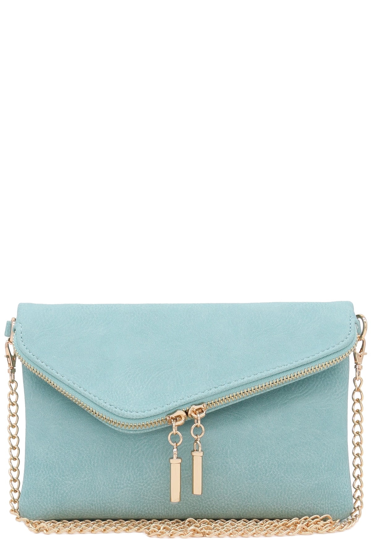 FashionPuzzle Envelope Wristlet Clutch Crossbody Bag with Chain Strap ...