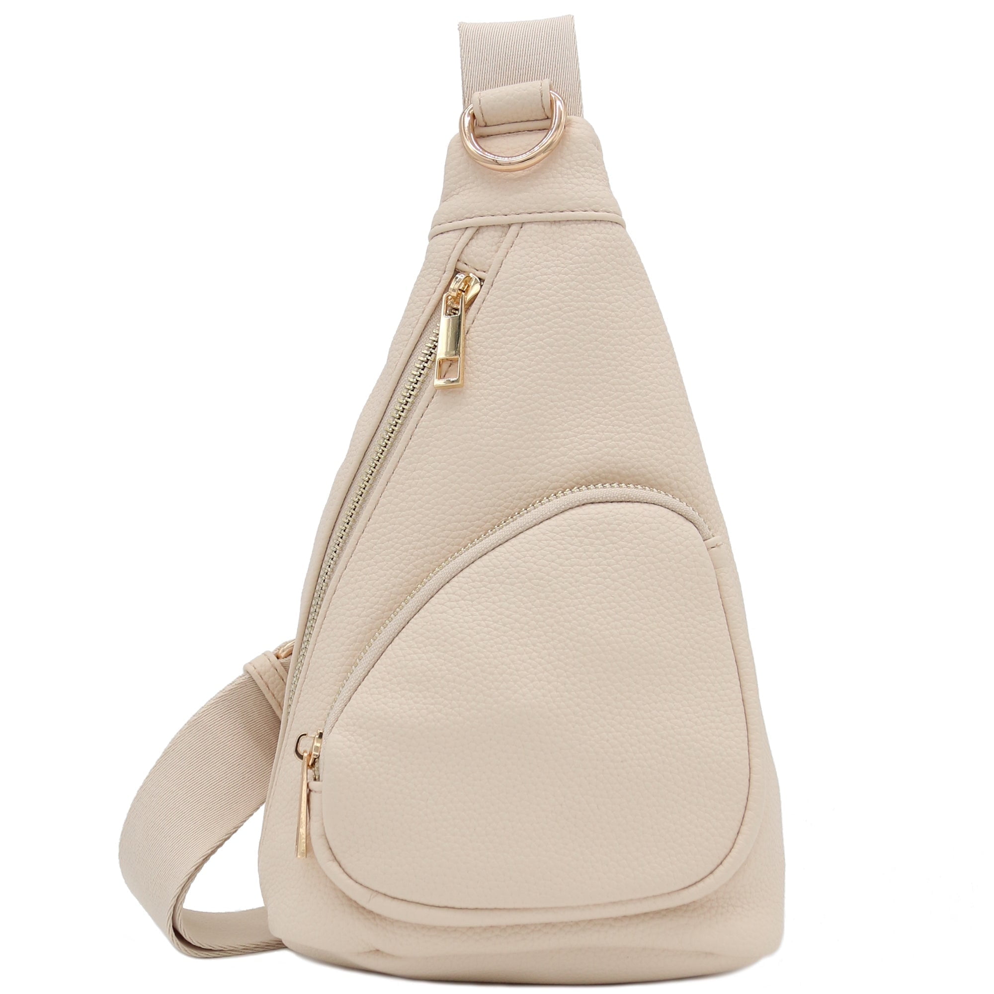 FashionPuzzle Mini Triangle Sling Bag (Nude) - Walmart.com