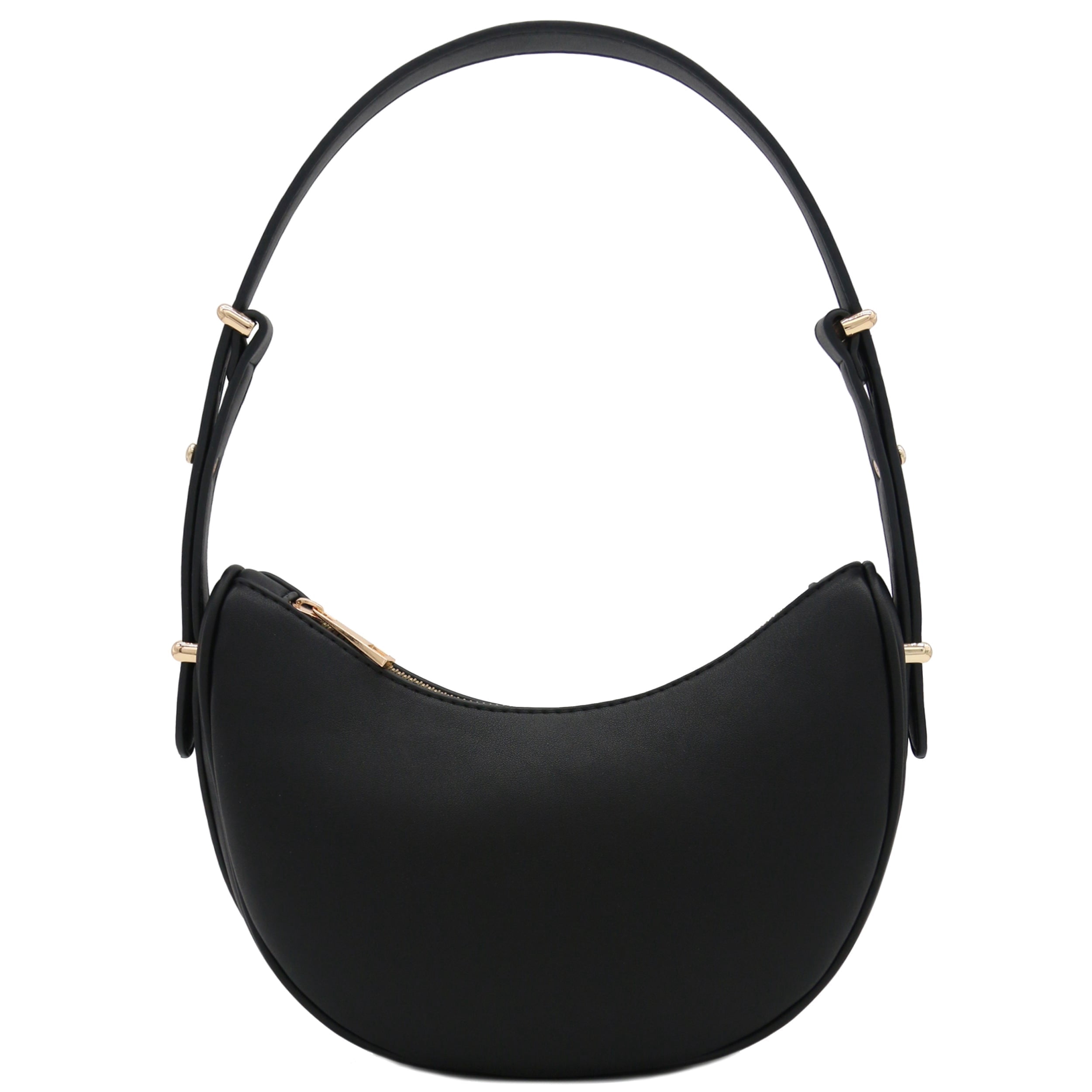 FashionPuzzle Small Crescent Smooth PU Leather Armpit Shoulder Bag ...