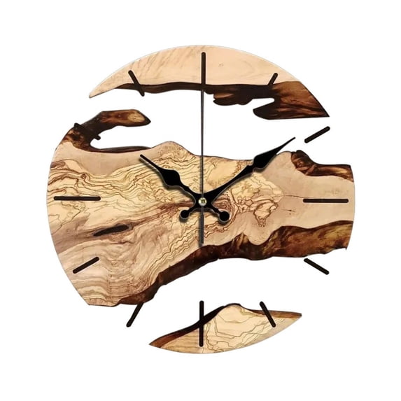 Fashionable 30cm Quiet Wall Clock Grains and Clear Tempering Glass Wall ...