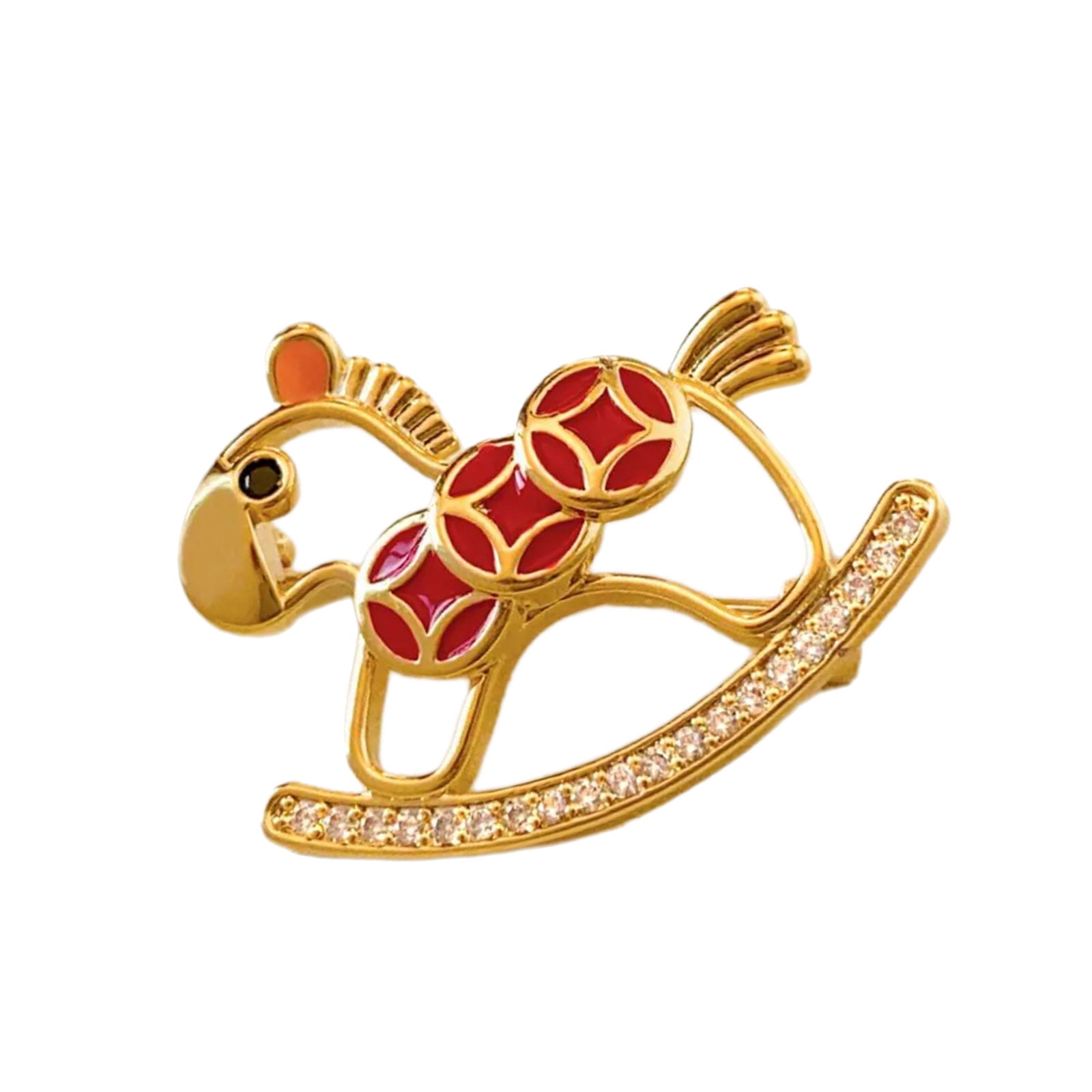 Fashionable Alloy Horse Brooch Pin Portable Accessory for Women and ...