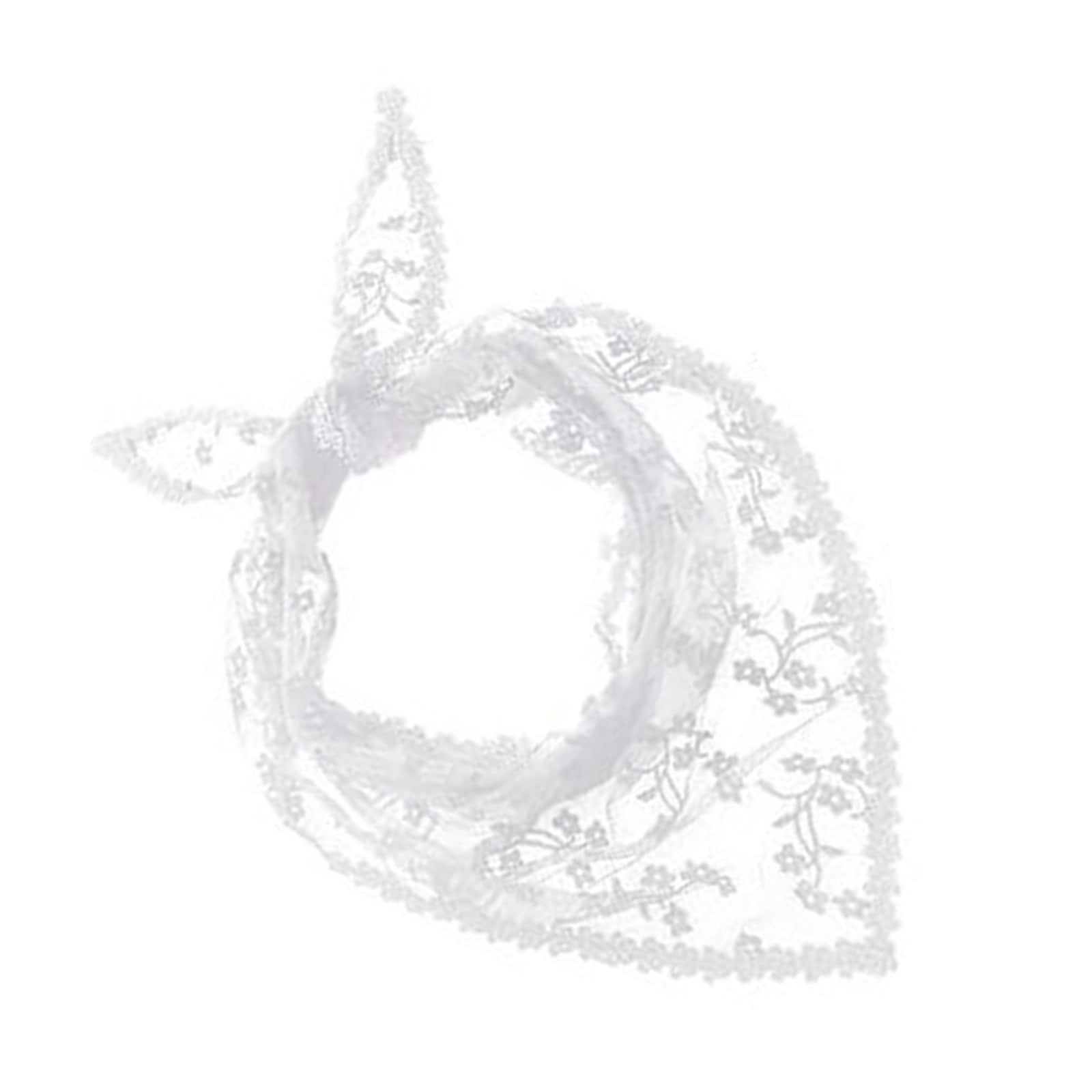 Fashionable Bandana Scarf with Lace Flower Designs for Women Girl ...