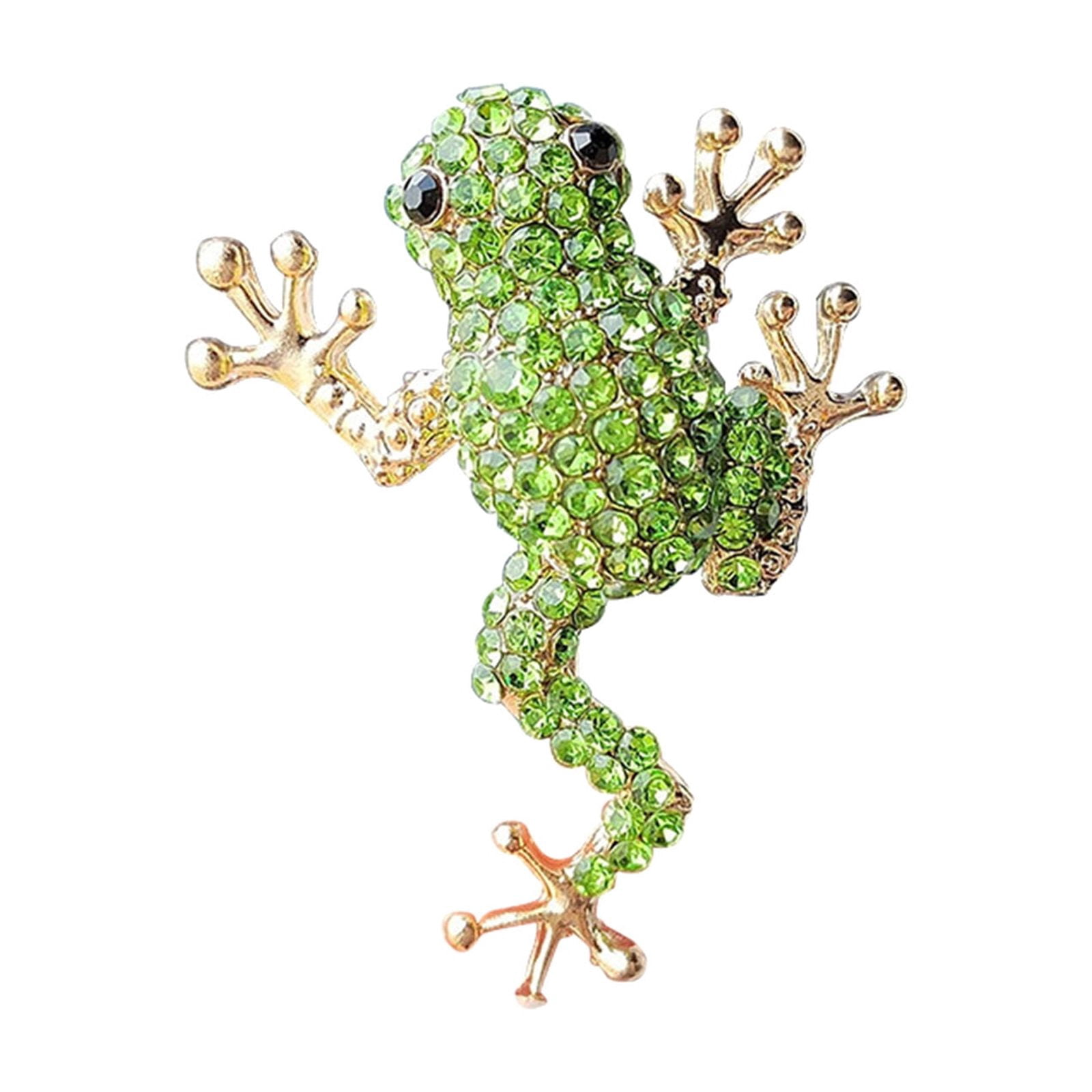 Fashionable Brooch With Green Crystal Embellishment Sparkling Crystal ...