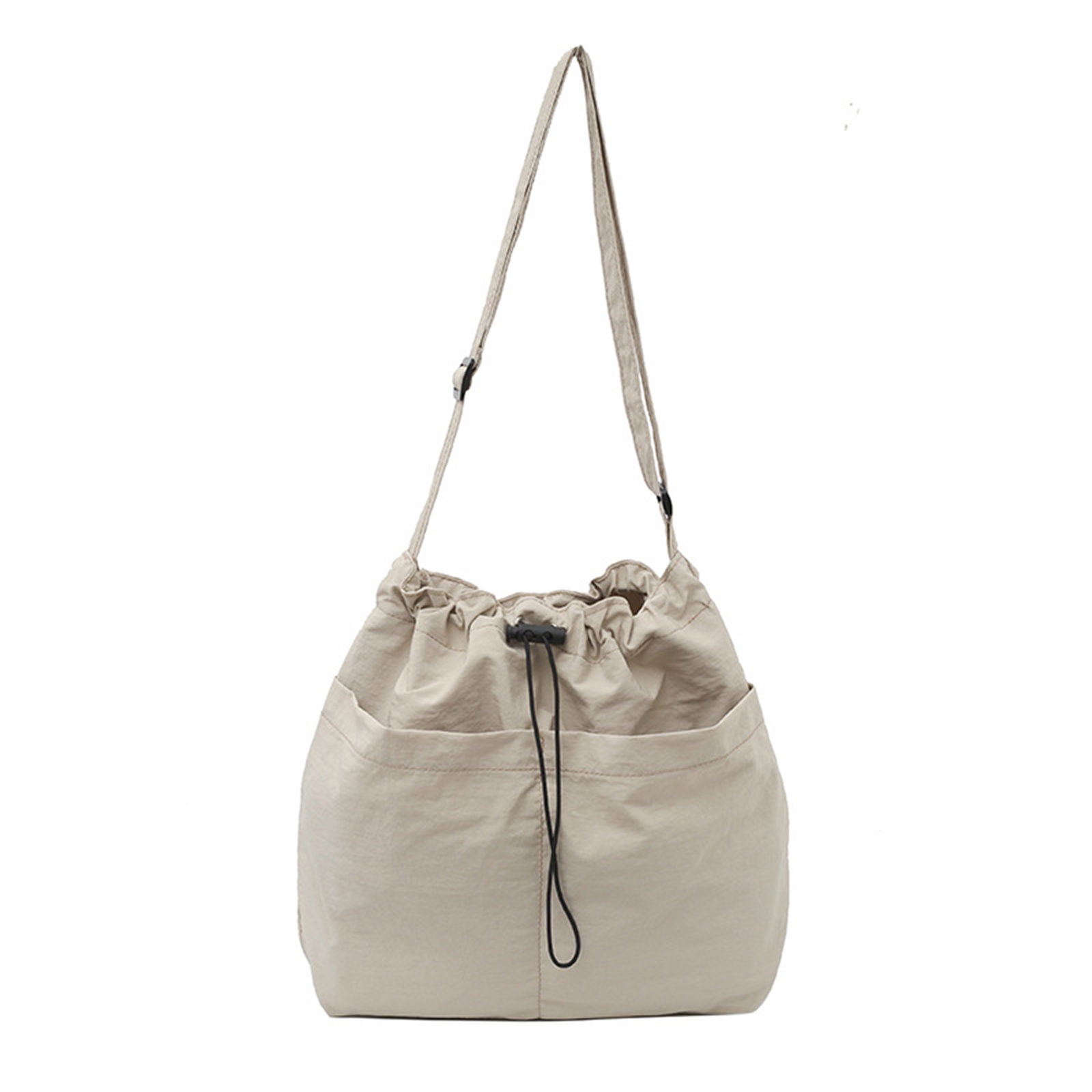 Fashionable Canvas Shoulder Bag Lightweight Large Capacity Drawstrings ...