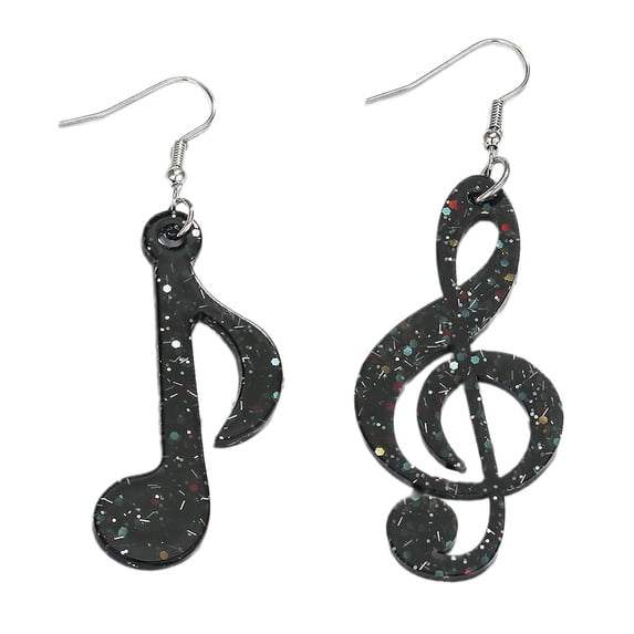 Fashionable Cartoon Acrylic Music Note Dangle Earrings Trendy Ear Studs ...