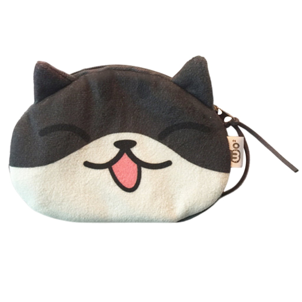 Fashionable Cat Expression Small Coin Purse Money Bag for Women Girl ...