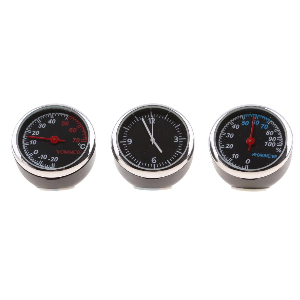 Fashionable Clock Temperature Humidity Hygrometers Desk Table Dashboard ...