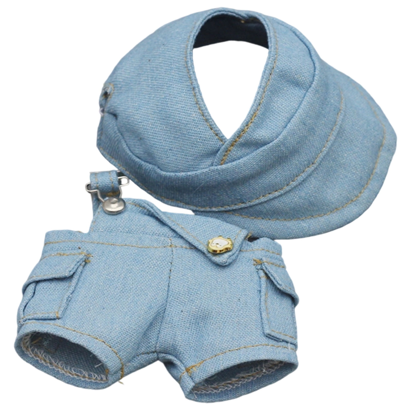 Fashionable Doll Clothes Outfit For 17cm Dolls Soft Fabric Dressing Set ...