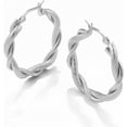 Fashionable Double-Strand Twisted Stainless Steel Earrings, Simple and ...