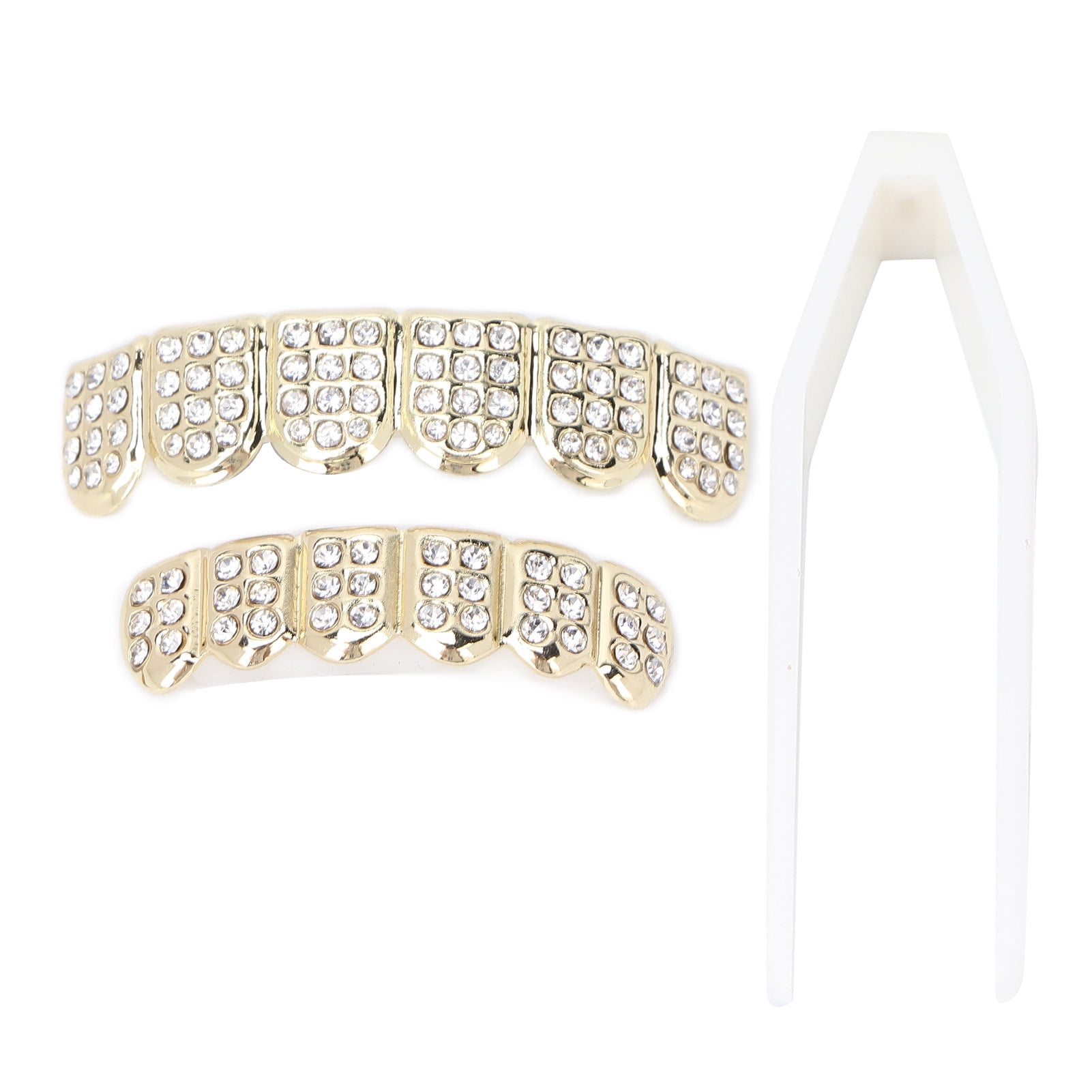 Fashionable Gold Plated Hip Hop Teeth Set Alloy Unisex Rapper Costume ...