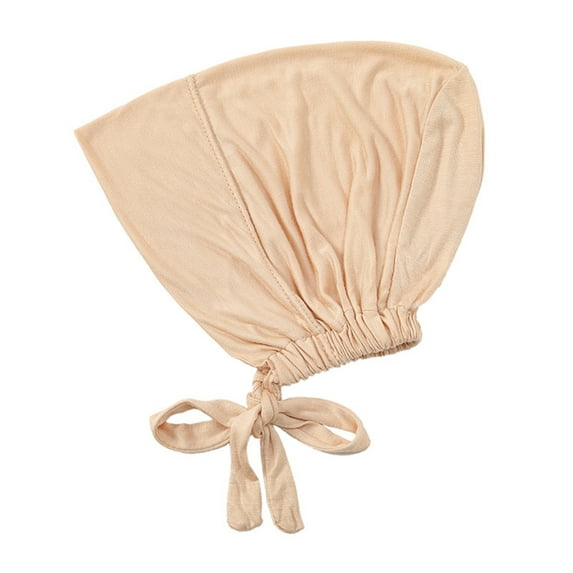 Fashionable Hat Elastic Tie Back Hijab Head Scarf Inner Caps Underscarf ...