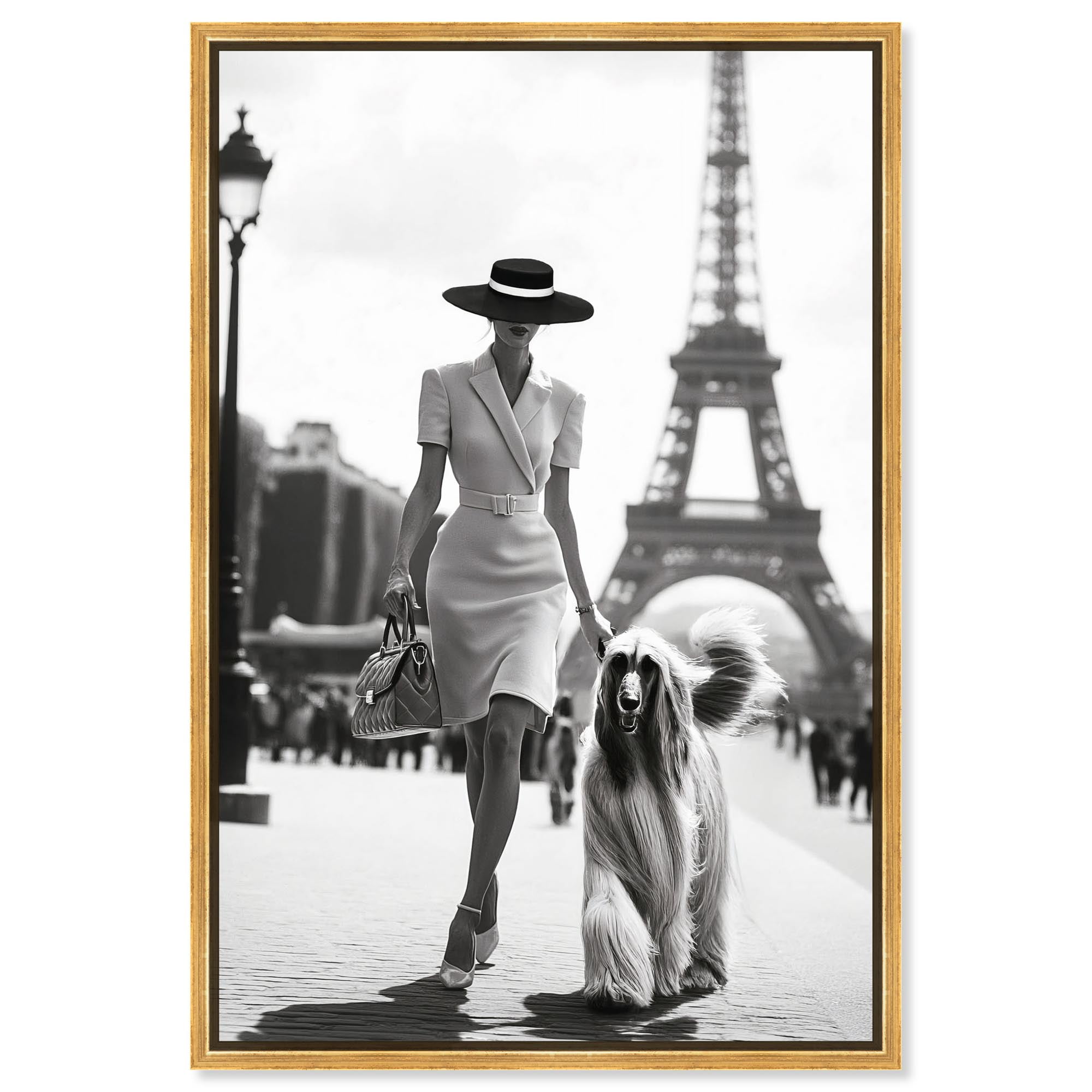 Fashionable Locks Noir Canvas Fashion and Glam Art by Art Remedy, Gold ...