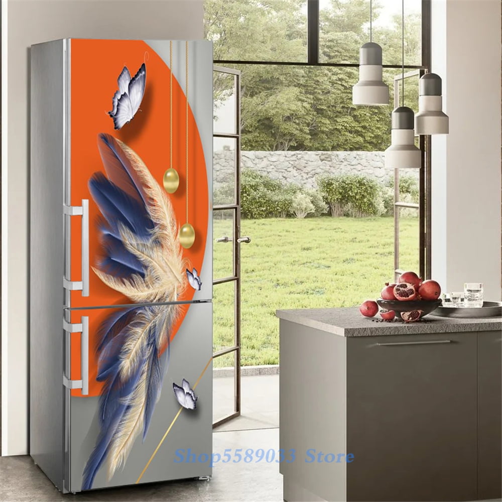 Fashionable Nordic Tropical Leaves Sticker For Fridge Self Adhesive ...