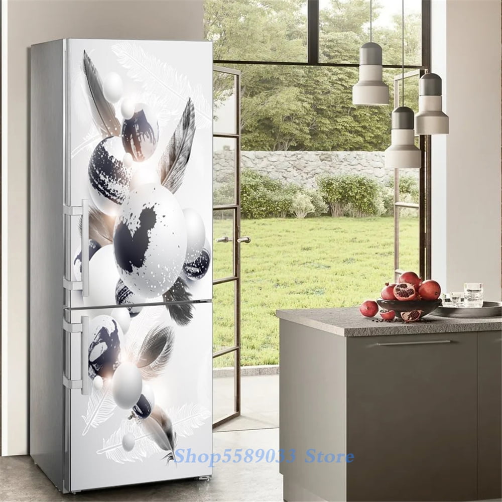 Fashionable Nordic Tropical Leaves Sticker For Fridge Self Adhesive ...