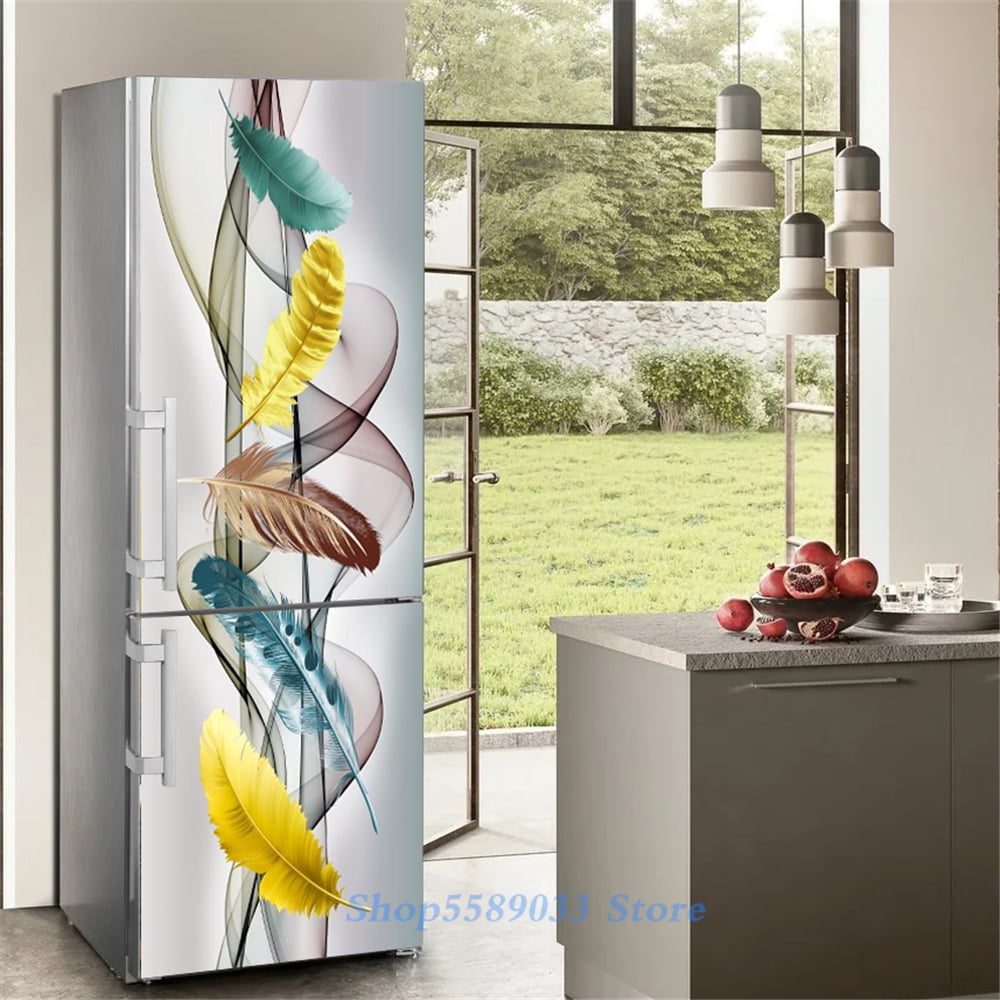 Fashionable Nordic Tropical Leaves Sticker For Fridge Self Adhesive ...