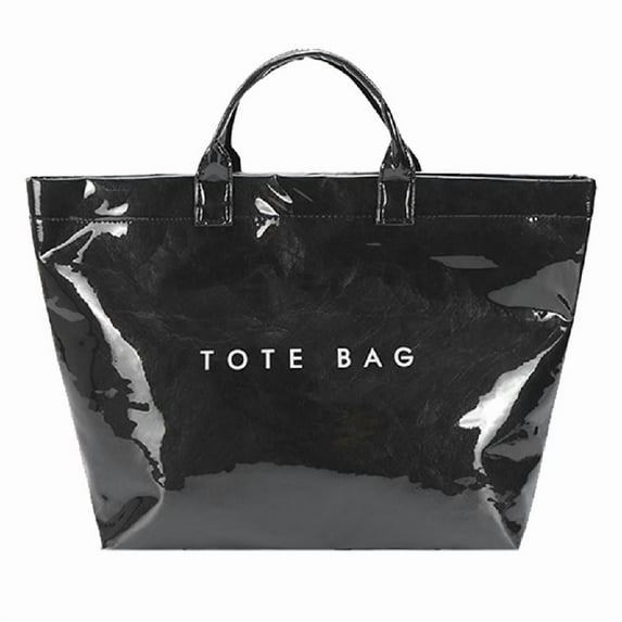 Fashionable PVC and Paper Bag with Trendy Letter Print Top Handle Bags ...
