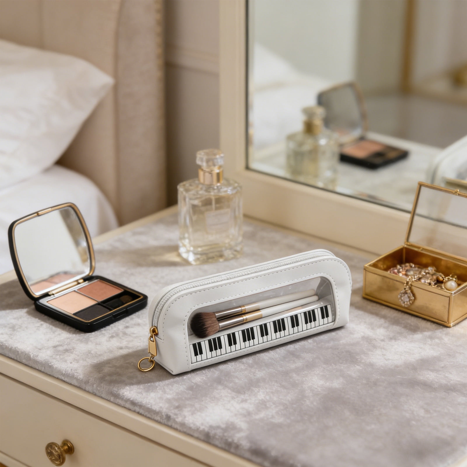 Fashionable Piano Key Design Transparent PVC Pouch Organizer Bag for ...