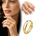 Fashionable Polished Finish Rings Minimalist Stackable Band Jewelry For ...
