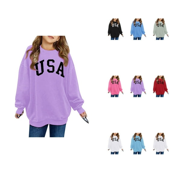 Fashionable Printed Long Sleeve Hooded Sweatshirt for Girls, Cozy ...