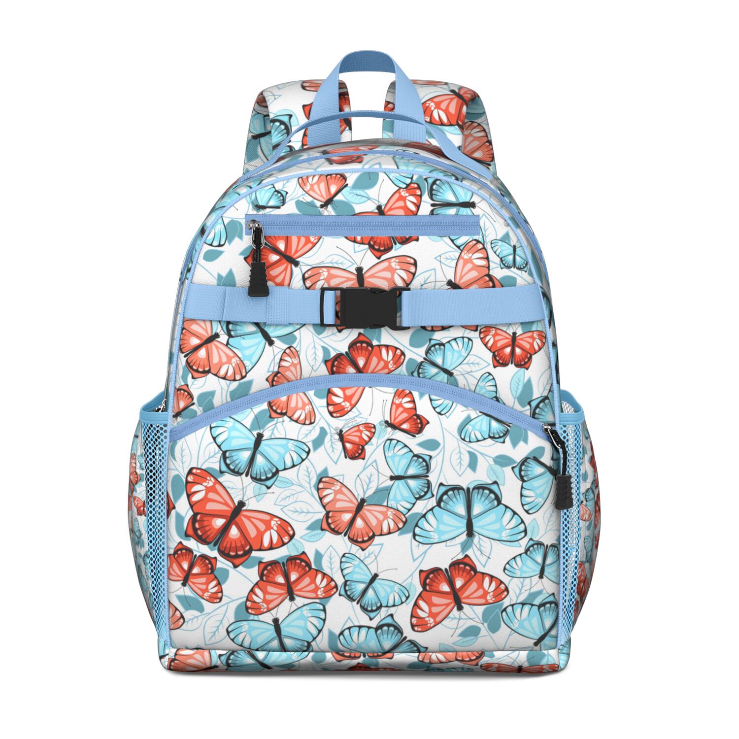 Fashionable Retro Butterfly Backpack - Waterproof School Bag with ...