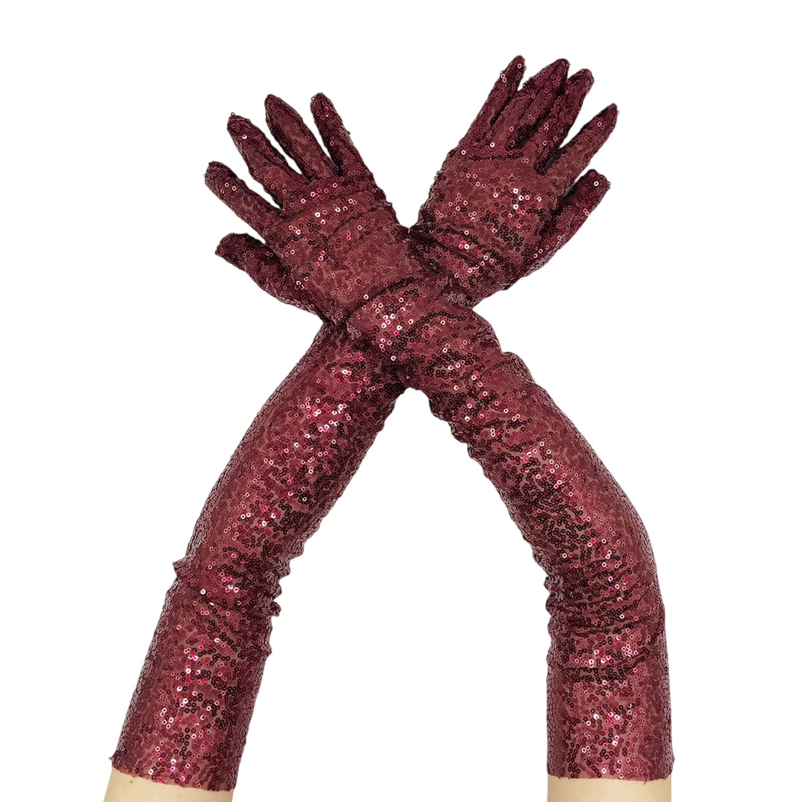 Fashionable Sequined Dancing Party Gloves for Women Shimmering Arm ...