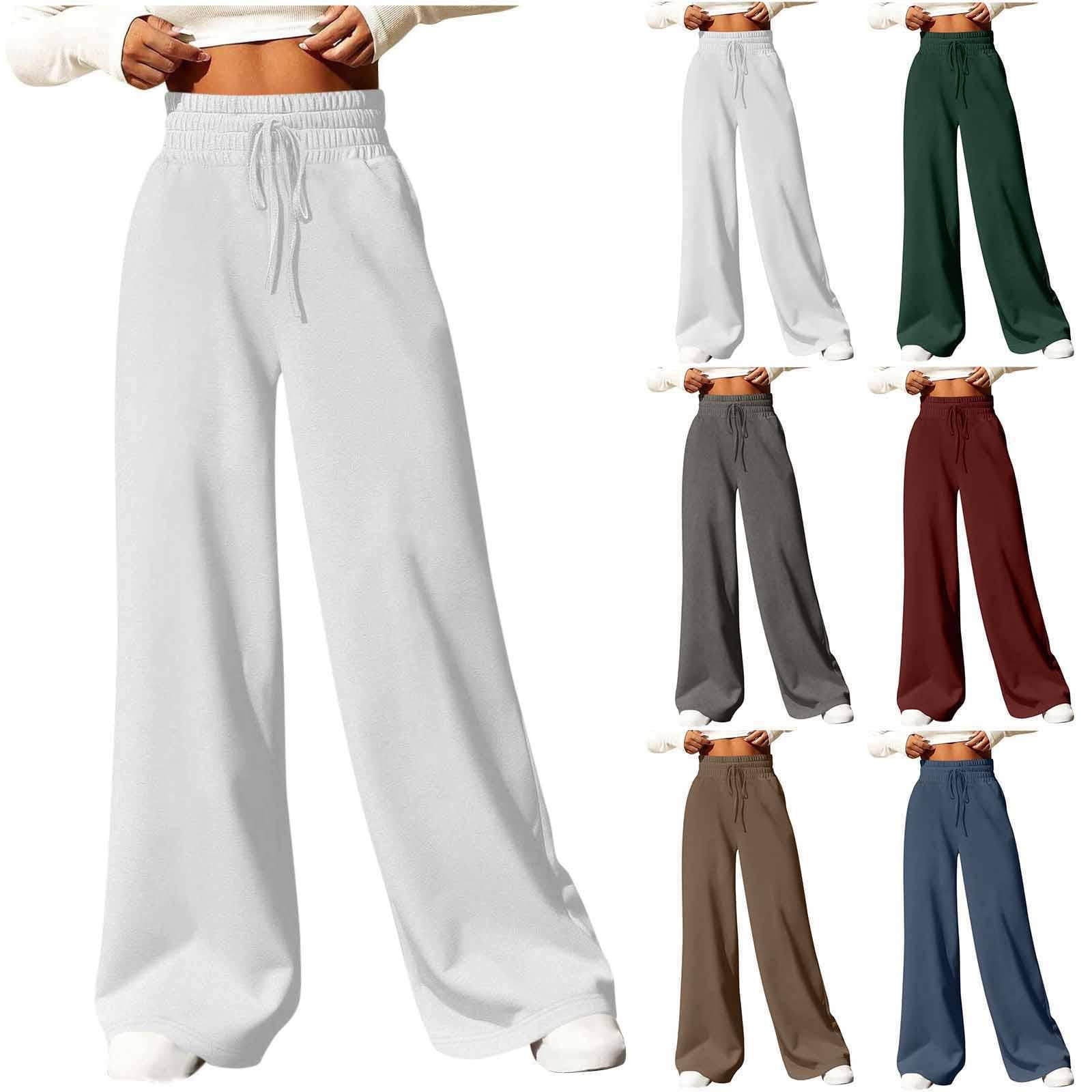 Fashionable Sweatpants Women Solid Color Casual Straight-Leg Loose ...