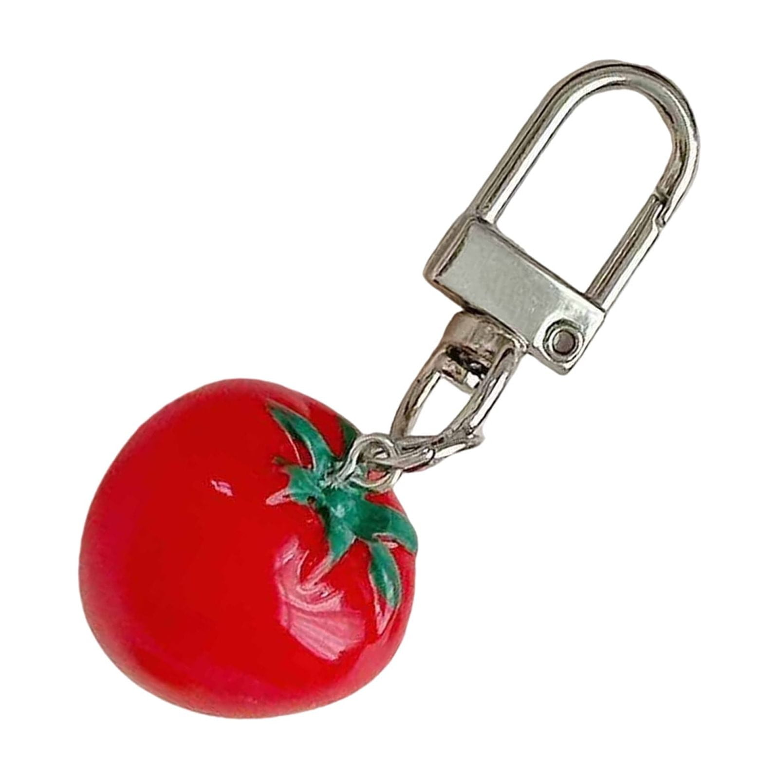 Fashionable Tomato Designs Girl Keychain Sturdy Resin Charm Accessory ...