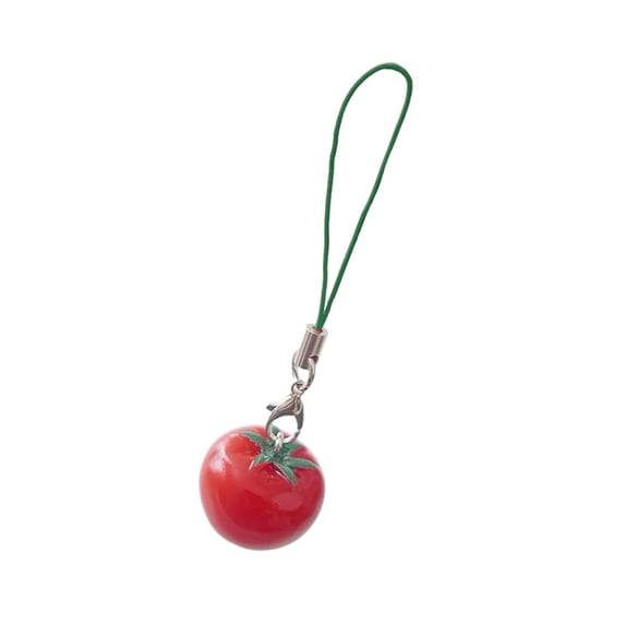 Fashionable Tomato Designs Girl Keychain Sturdy Resin Charm Accessory ...