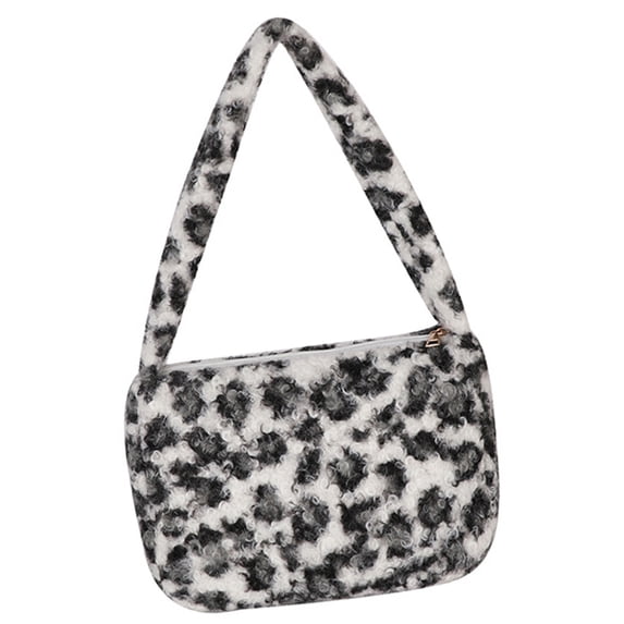 Fashionable Underarm Shoulder Bag Soft Plush Faux Furs Exterior ...