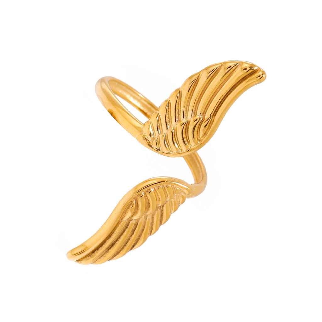 Fashionable Vintage Doves Wing Rings Symbolizing Peace and Freedom Adjustable For Various Finger ...
