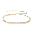 Fashionable Waist Chain for Female Sparkling Pearls Dress Chain Belt ...