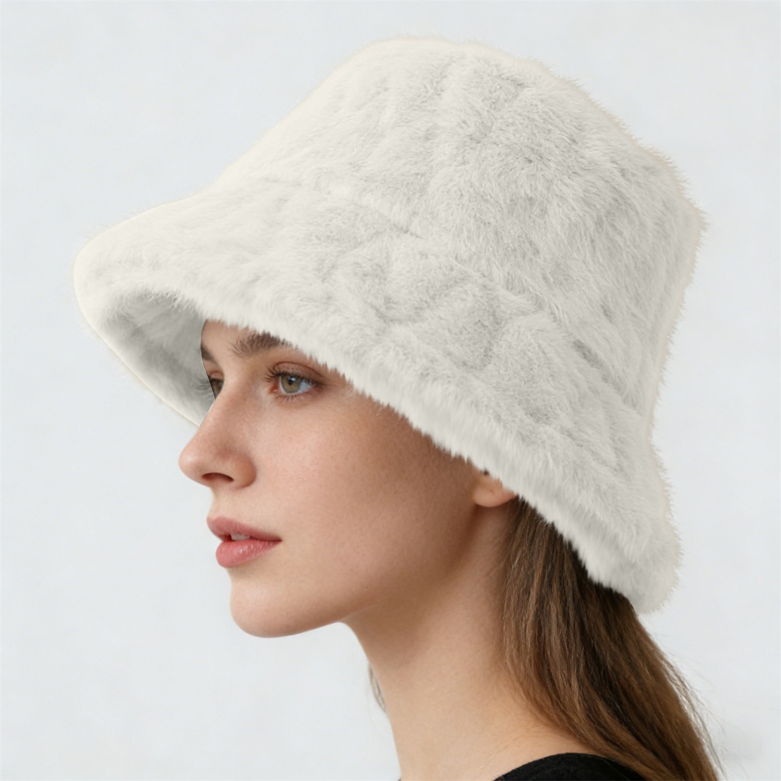 Fashionable Warm Bucket Hat for Women and Men, Winter Outdoor Windproof ...