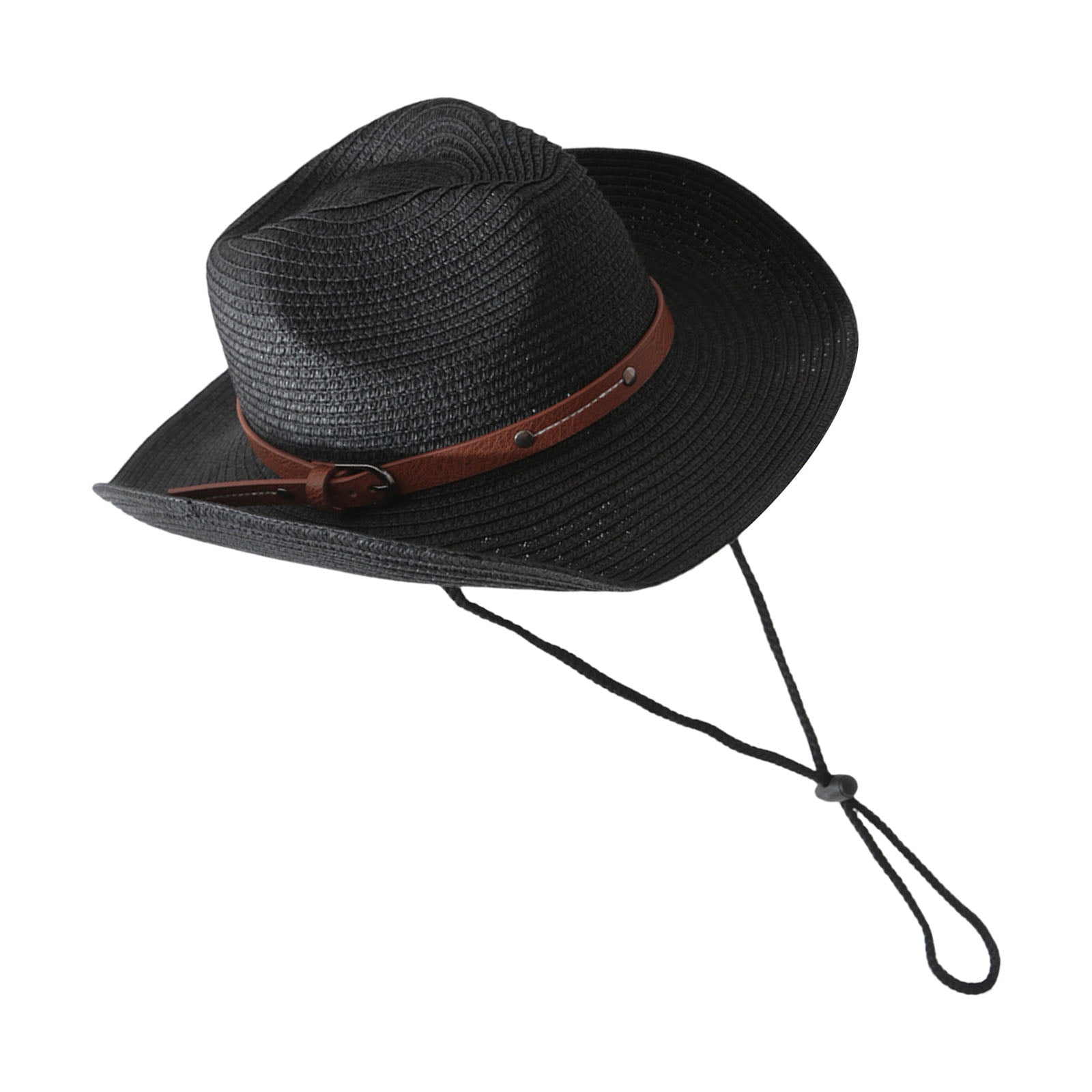 Fashionable Western Styles Sun Hat Adjustable Belt Panama Hat Paper ...