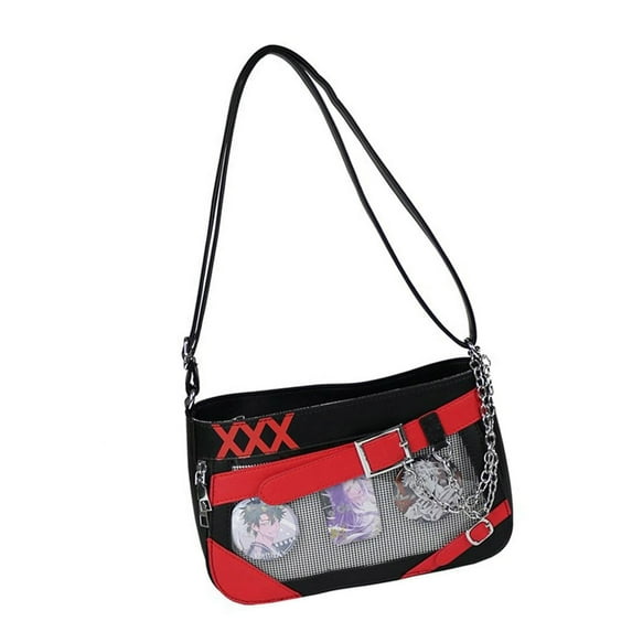 Fashionable Women's Bag Badge Display PU Leather Crossbody Bag Color ...