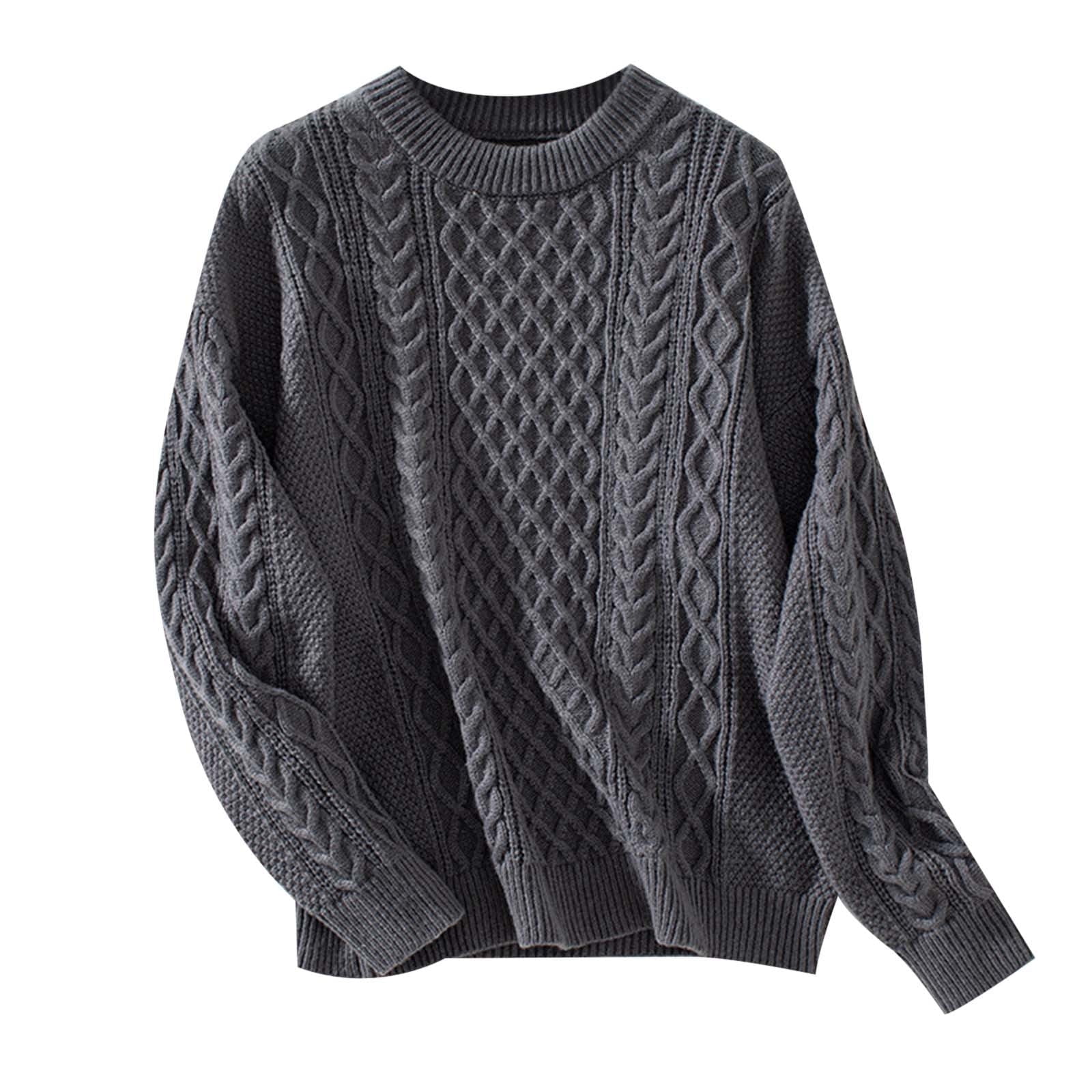 Fashionable Women's Pullover Sweater - Solid Color Round Neck Long ...